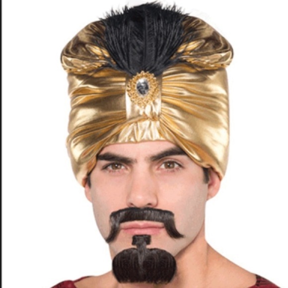 Accessories | Rare Metallic Gold Genie Harem Style Turban Wrap Hat ...